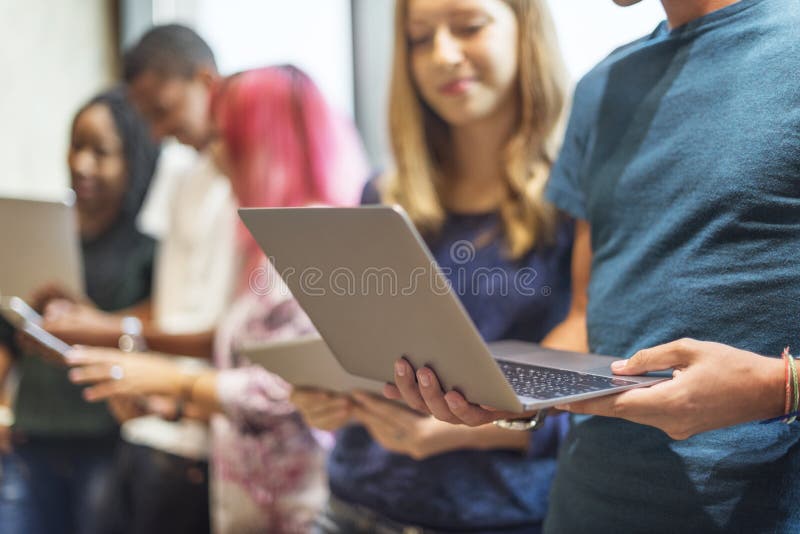 Digital Studying Knowledge Internet Networking Concept Stock Image ...