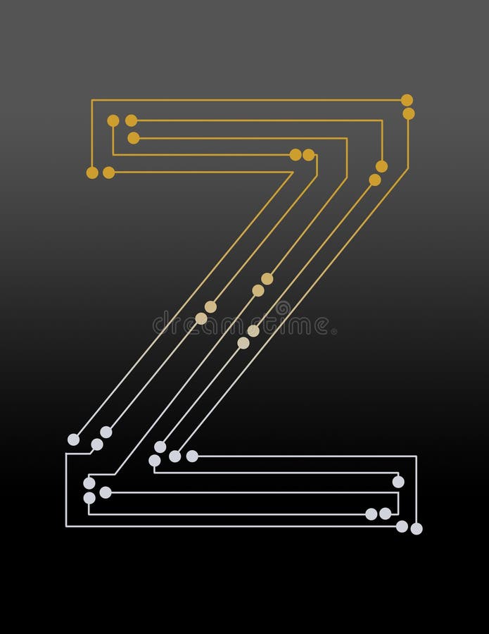 Digital Style for Backgrounds and Titles with the Letter Z Stock ...