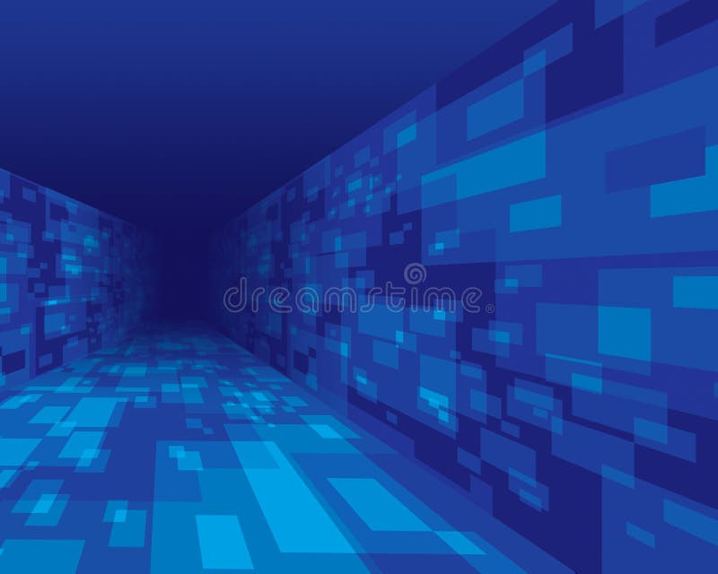 Digital Style on Blue Background Stock Illustration - Illustration of ...