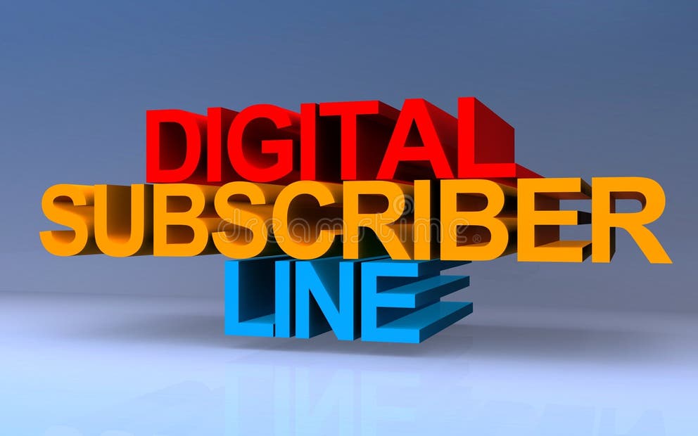 Digital Subscriber Line on Blue Stock Illustration - Illustration of ...