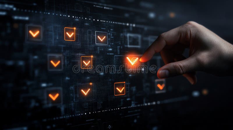 Digital Success: Completing Tasks with Confidence and Efficiency Stock ...