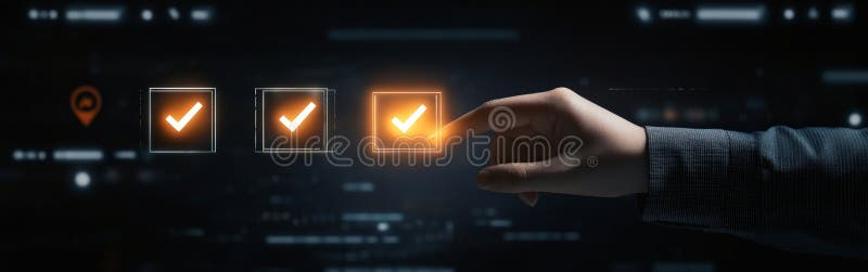 Digital Success: Completing Tasks with Confidence and Efficiency Stock ...