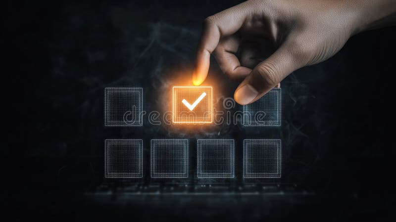 Digital Success: Completing Tasks with Confidence and Efficiency Stock ...