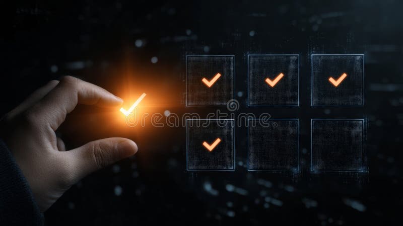 Digital Success: Completing Tasks with Confidence and Efficiency Stock ...