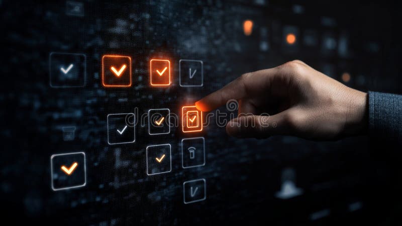 Digital Success: Completing Tasks with Confidence and Efficiency Stock ...