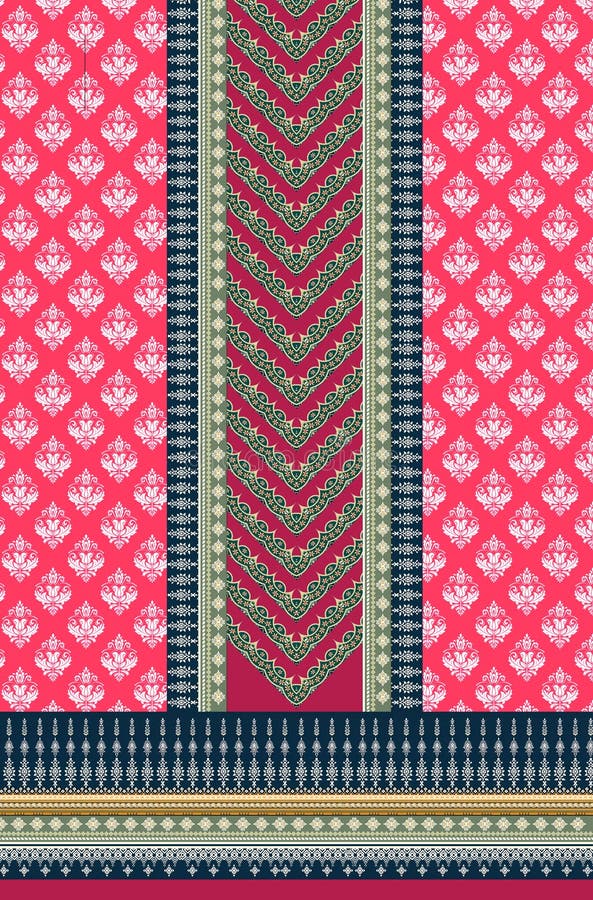 Digital Suit Textile Design Stock Illustration - Illustration of brown ...