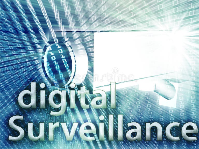 Digital surveillance stock illustration. Illustration of monitor - 6770778