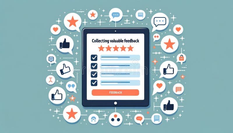 Digital Survey Form on Tablet Screen with Feedback Icons AI Generated ...