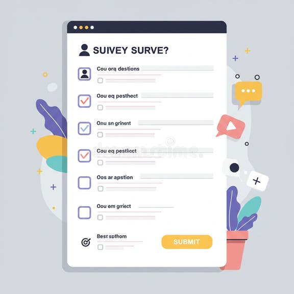 Digital Survey Interface Featuring a Placeholder Design with ...