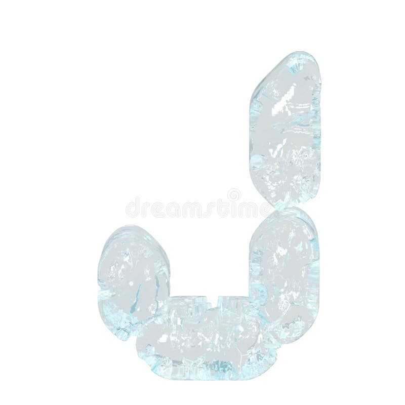 Digital Symbol Made of Ice. Letter J Stock Vector - Illustration of ...