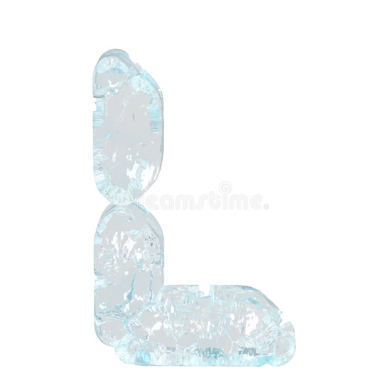 Digital Symbol Made of Ice. Letter L Stock Vector - Illustration of ...
