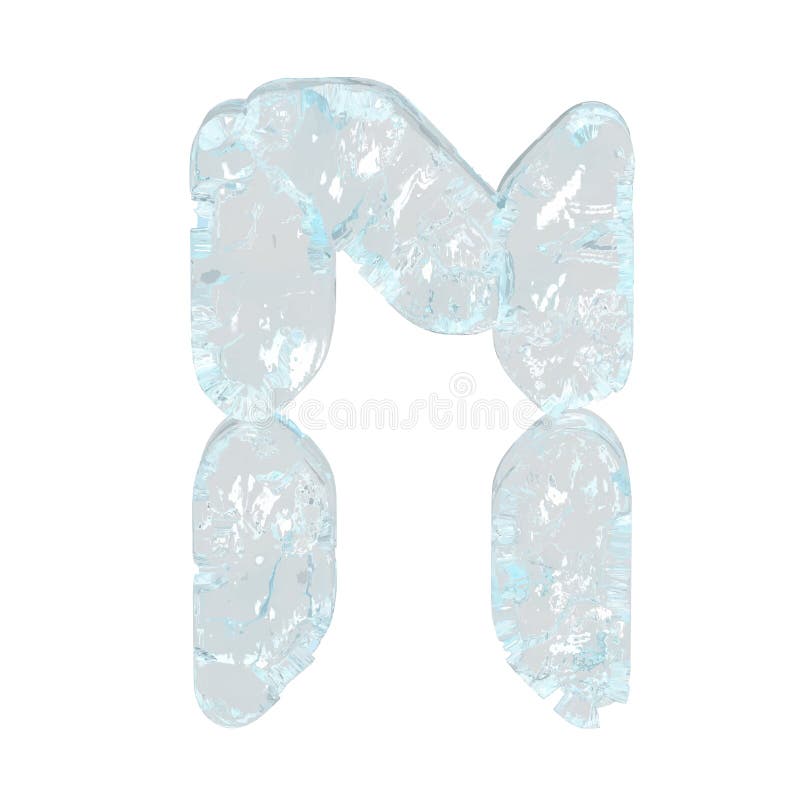 Digital Symbol Made of Ice. Letter N Stock Vector - Illustration of ...