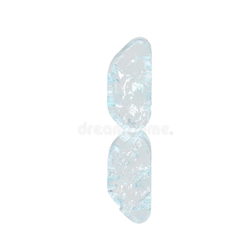 Digital Symbol Made of Ice. Number 1 Stock Vector - Illustration of ...