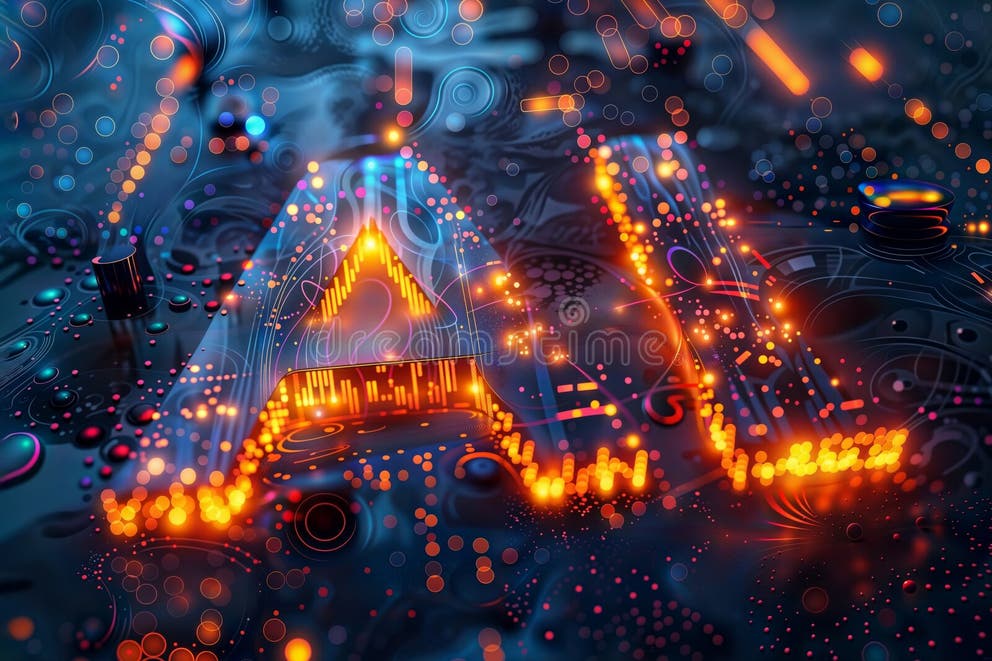 Abstract Neural Network Visualization Generative Ai Stock Illustration Illustration Of