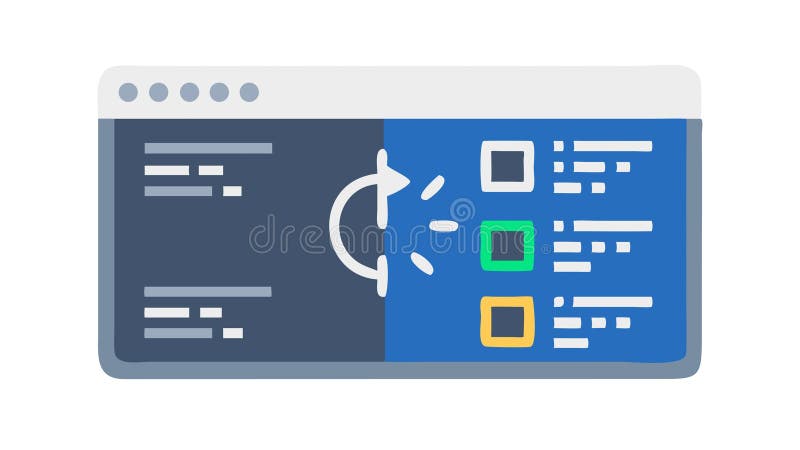 Digital System Data Flow Diagram, Network Architecture Icon, Vector ...