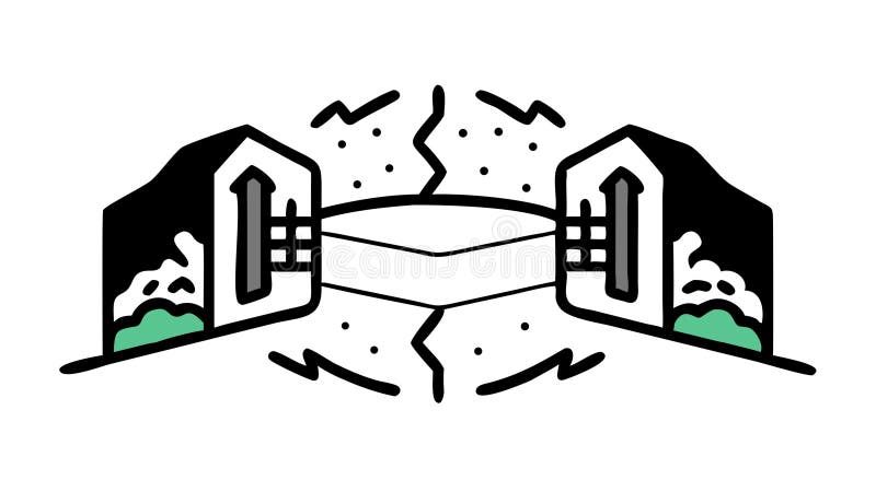 Digital System Disruption. Tech Breakdown, Vector Design Generative AI ...