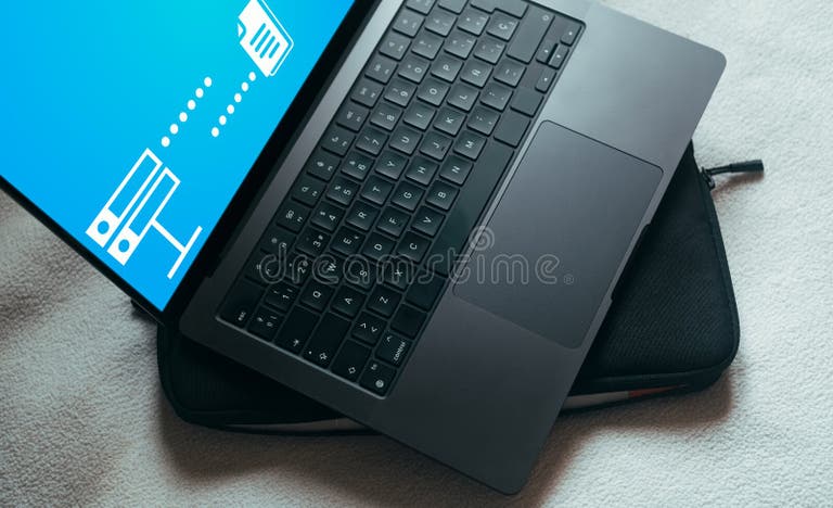 Digital System for Transferring Documents and Files Online. Stock Photo ...