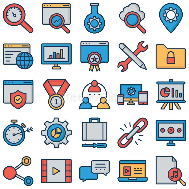 Digital System Vector Icons Set Every Single Icon Can Easily Modify or ...