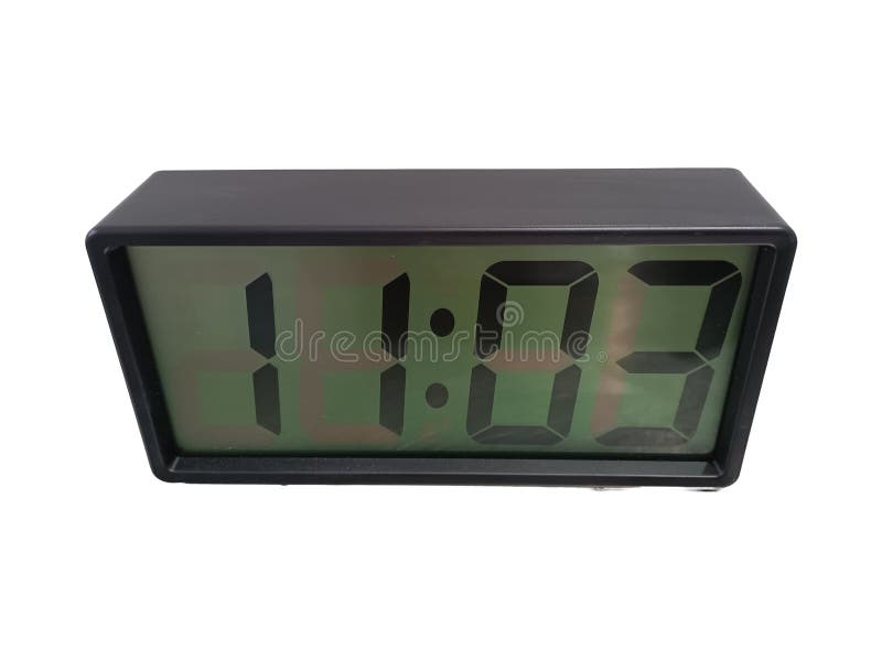 Digital Clock Made of Plastic, Easy To Install and Use Anywhere. Stock ...