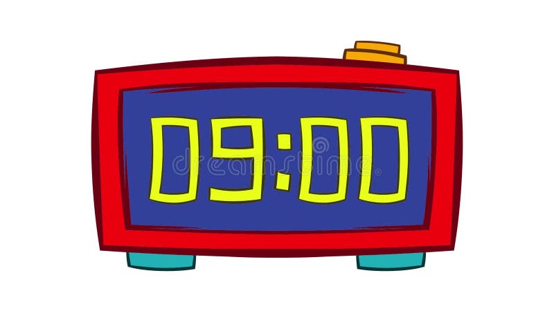 Digital Table Clock Icon Animation Stock Video - Video of reminder ...