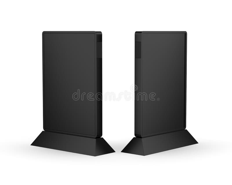 Digital Table Stand Mock Up on Isolated White Background Stock ...