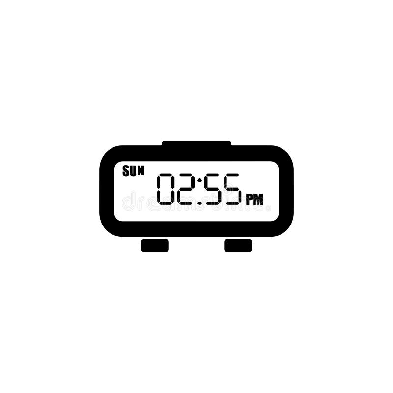 Digital Table Watch Black Icon Stock Vector - Illustration of watch ...