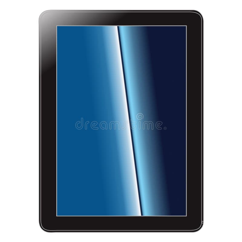 Digital-tablet- on Blue Gradient Stock Illustration - Illustration of ...