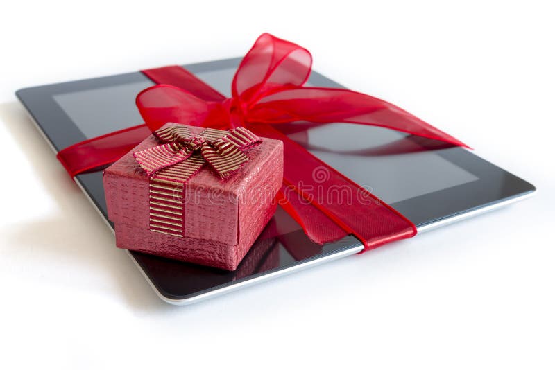 Ipad Tablet Christmas Present Gift Stock Image - Image of igift, gadget ...