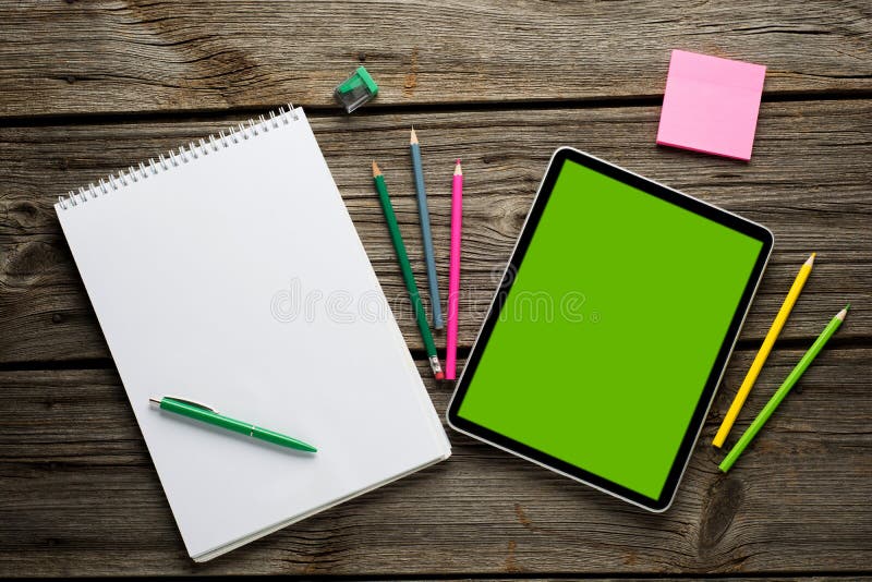 Digital Tablet Computer with Isolated Screen on Stock Photo - Image of ...