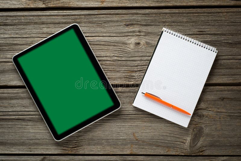 Digital Tablet Computer with Isolated Screen on Stock Image - Image of ...