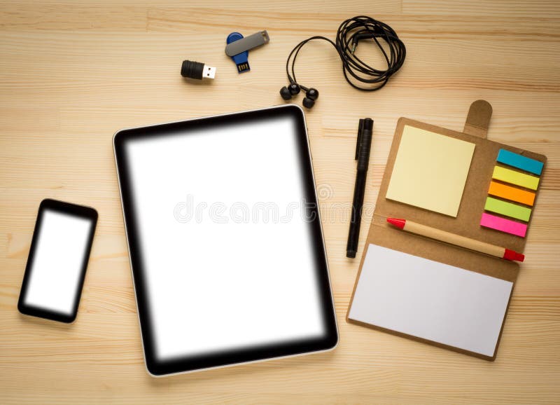 Digital Tablet Computer with Screen on Stock Image - Image of touch ...