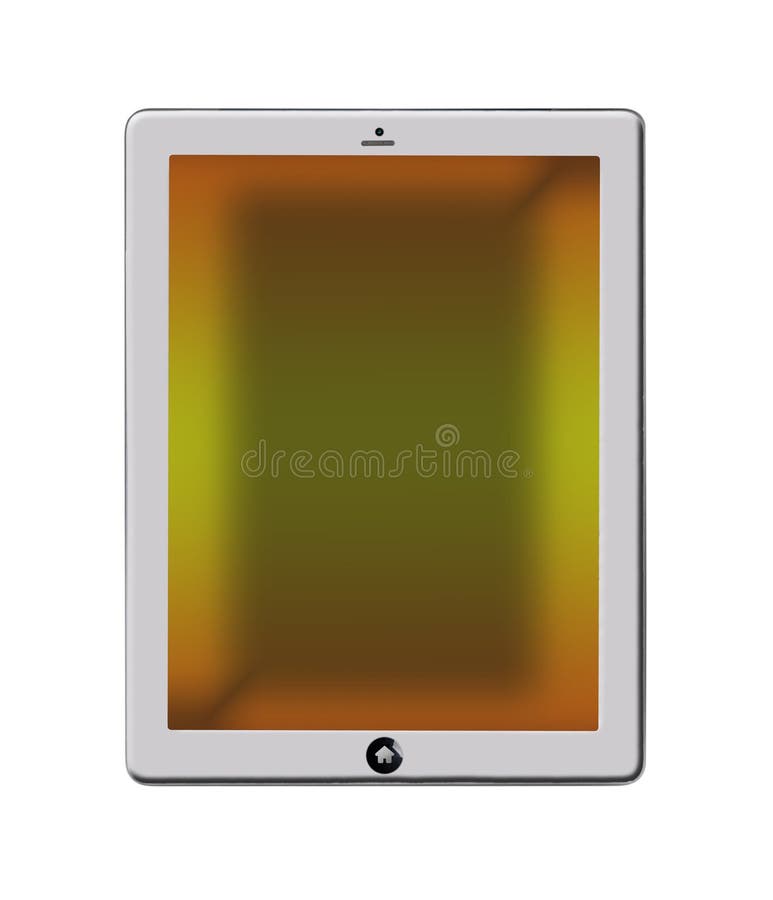 Digital Tablet Computer on White Background Stock Photo - Image of ...