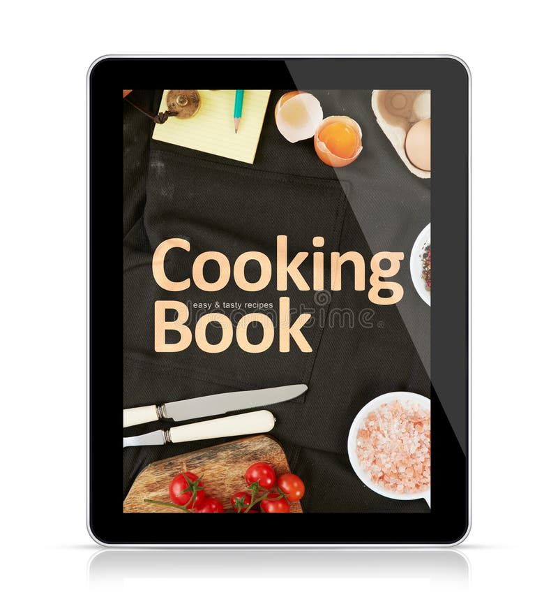 Digital Tablet Cooking Book Stock Photo - Image of digital, homemade ...