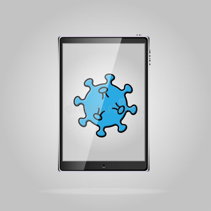 Digital Tablet with Deadly Coronavirus Pandemic Epidemic, Covid-19 ...