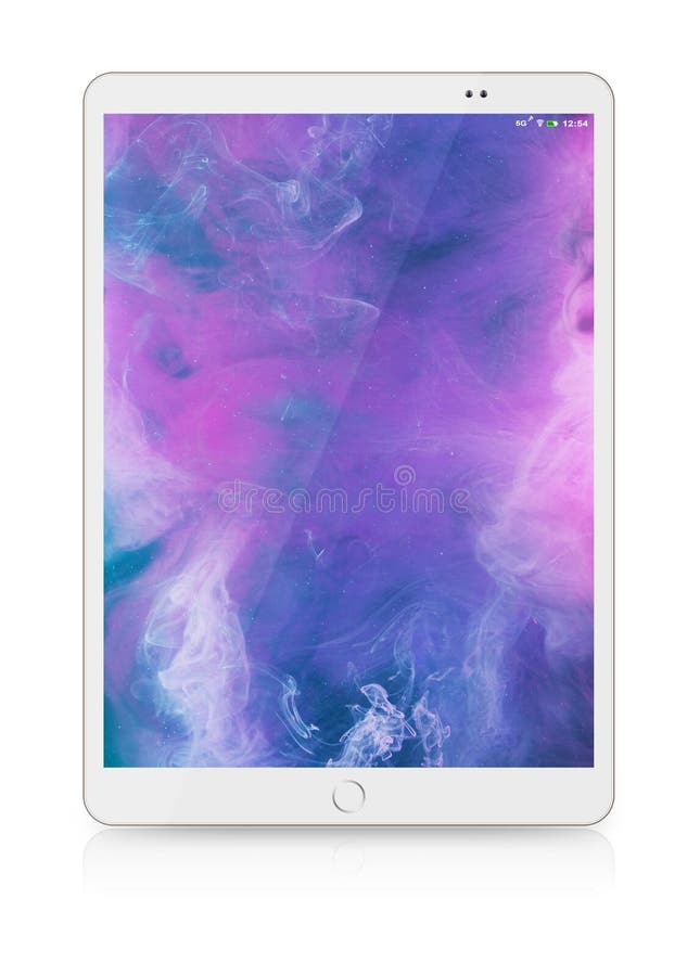 Digital Tablet Device Screen Gadget Purple Screen Stock Image - Image ...