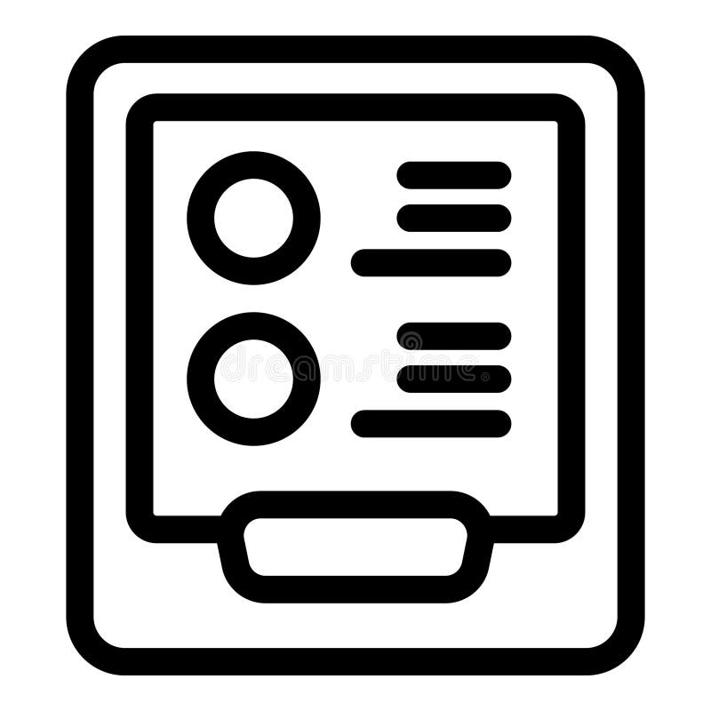 Digital Tablet Displaying Survey Results Icon Stock Vector ...