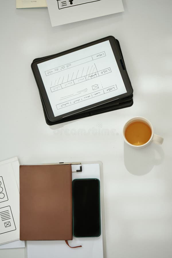 Designing User Interfaces with Modern Technology Stock Image - Image of ...