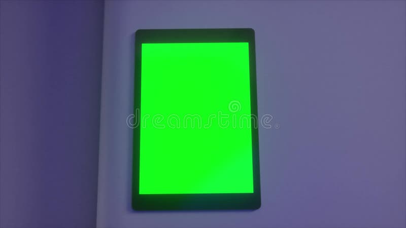Digital Tablet with Green Screen for Mockup - Chroma Key Display Stock ...