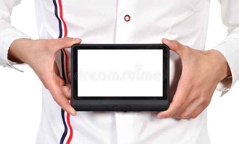 Digital tablet in hand stock image. Image of human, monitor - 27275455