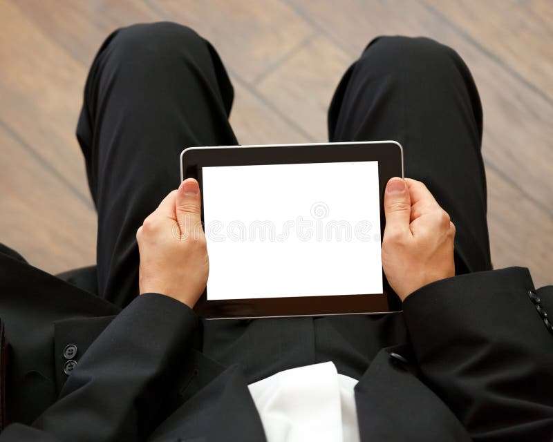 Digital tablet in hands stock image. Image of finger - 27257357