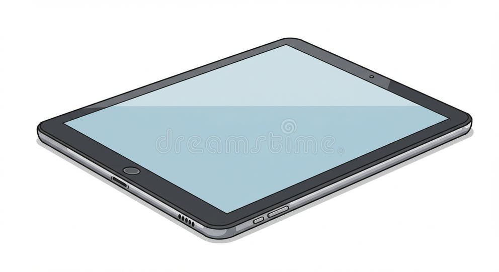 Digital Tablet Illustration Drawn in a Three-dimensional Style. it ...