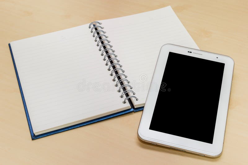 Digital tablet and notepad stock photo. Image of analysis - 40801688
