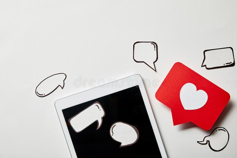 Digital Tablet with Paper Like Sign Stock Photo - Image of technology ...