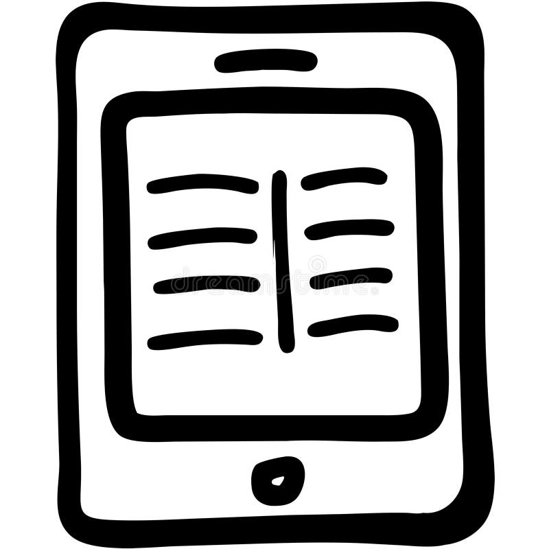 Digital Tablet Reading Simple Vector for Education and Technology ...