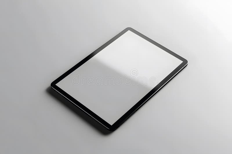 Digital Tablet Screen Displays Blank White Space for Design, Presenting ...