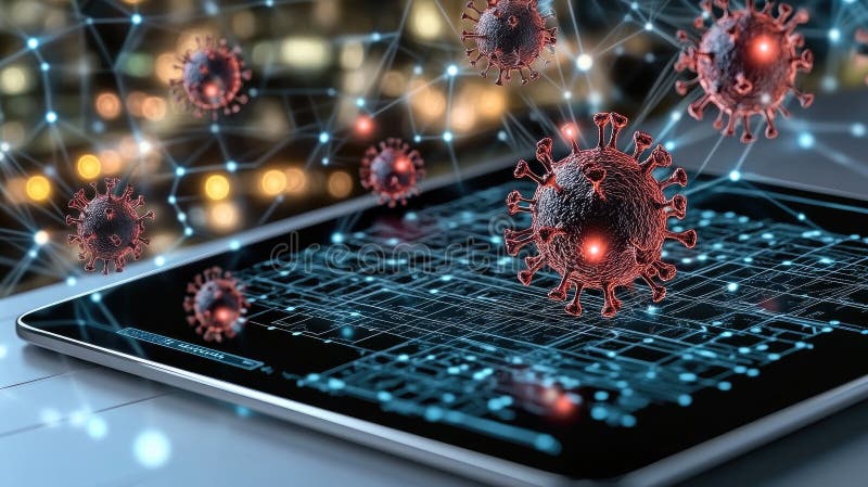 A Digital Tablet Shows Strange, Fluorescent Super-viruses and Micro ...