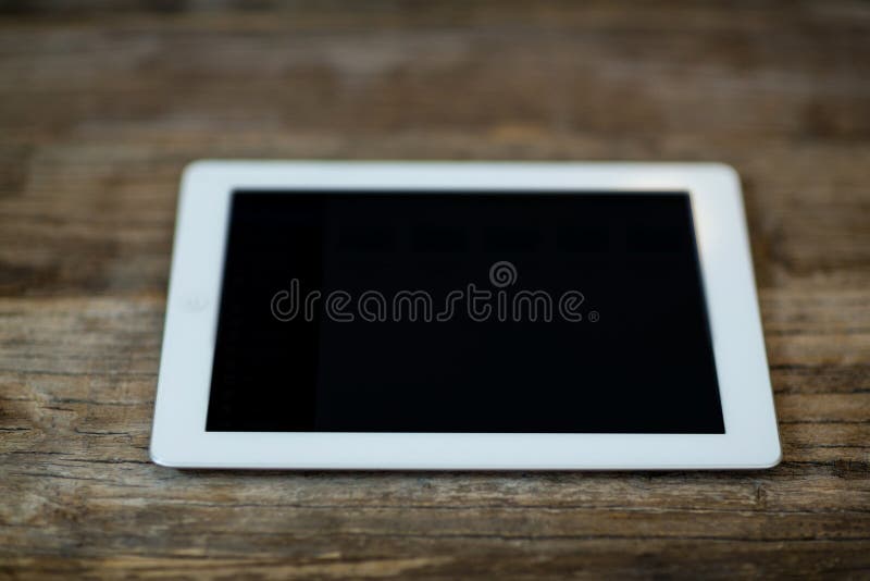 Digital tablet on a table stock image. Image of leisure - 78673523