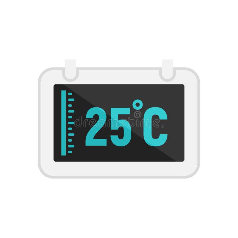 Digital Tablet Temperature Control Icon Flat Isolated Vector Stock ...