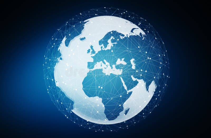 Digital Tactile World Interface Stock Illustration - Illustration of ...