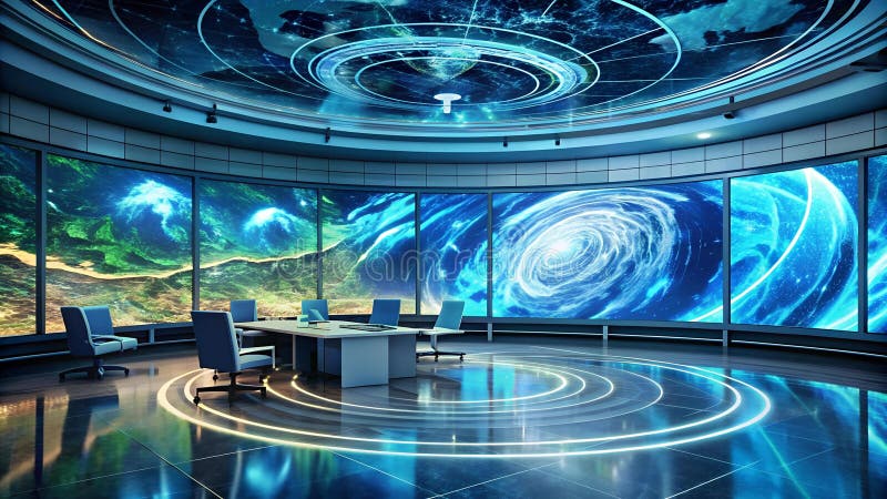 A Digital Tapestry of Atmospheric Data Generative AI Stock Illustration ...